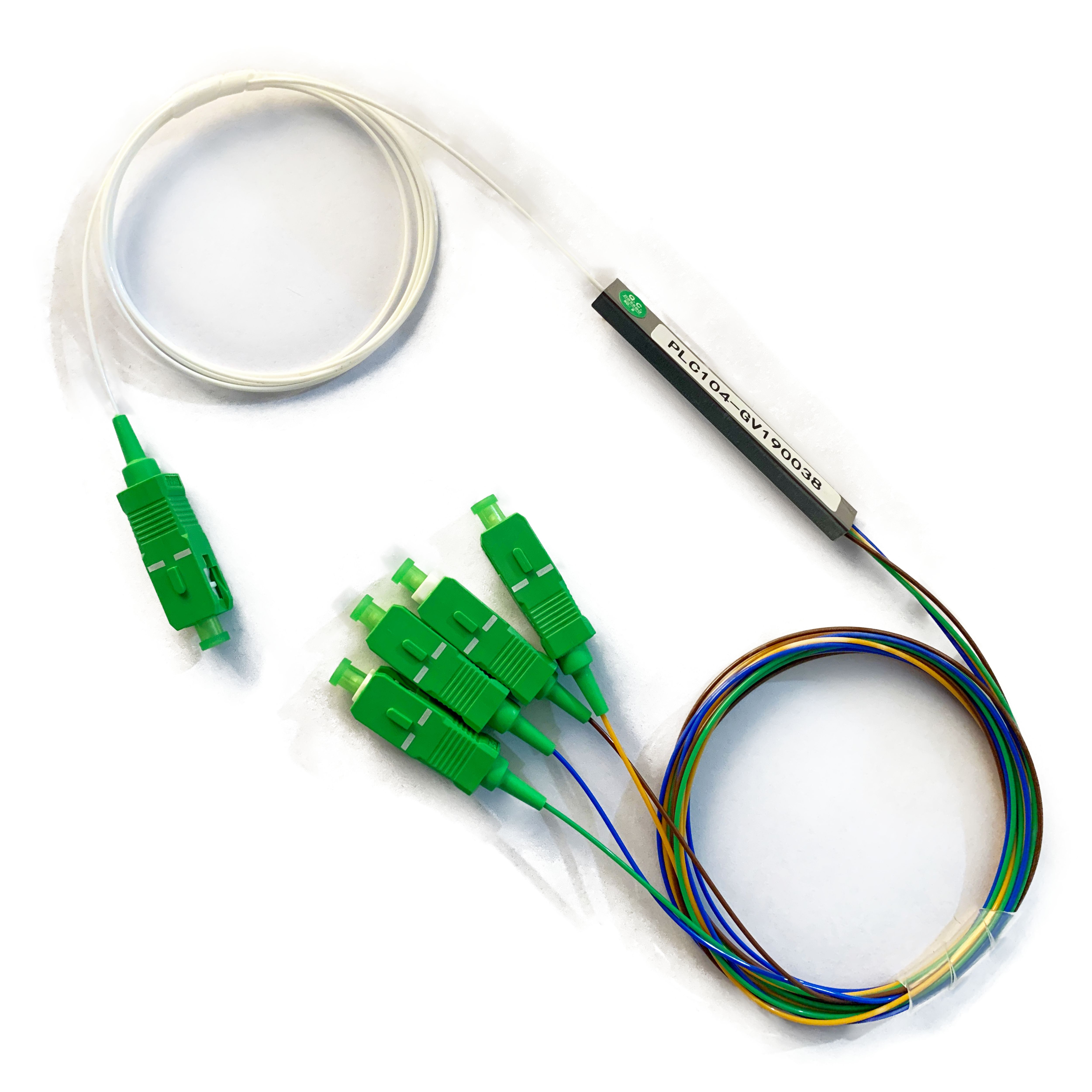 Splitter 1x4 Plc Balanceado C/conector Apc Verde Pa71