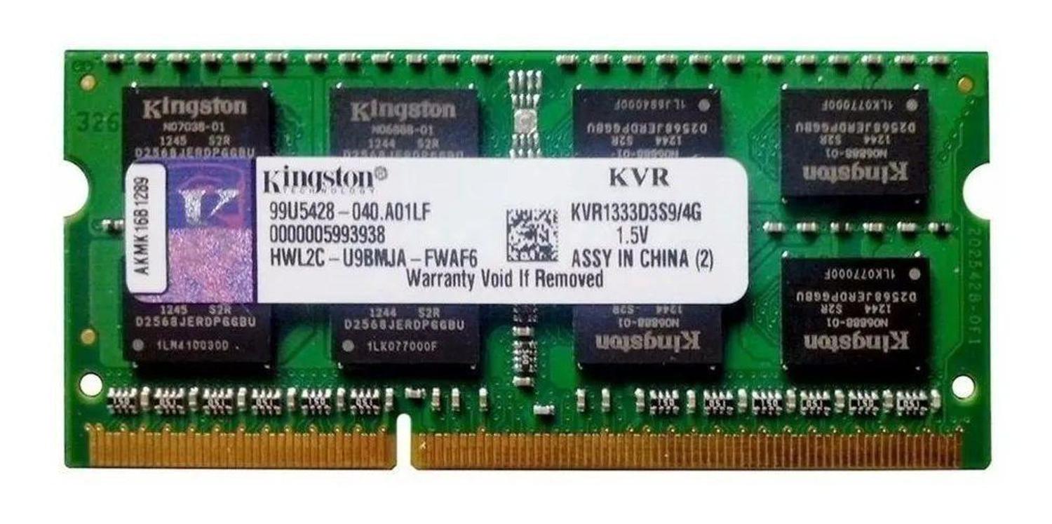 Ddr-3 4 Gb 1333mhz Note-kingston Kvr1333d3s9/4